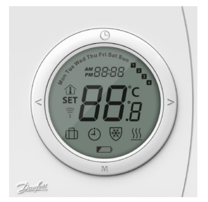 Danfoss TP5001 battery powered programmable room thermostat User Guide ...