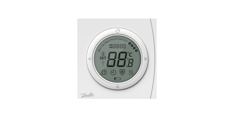 Danfoss TP5001 battery powered programmable room thermostat User Guide ...