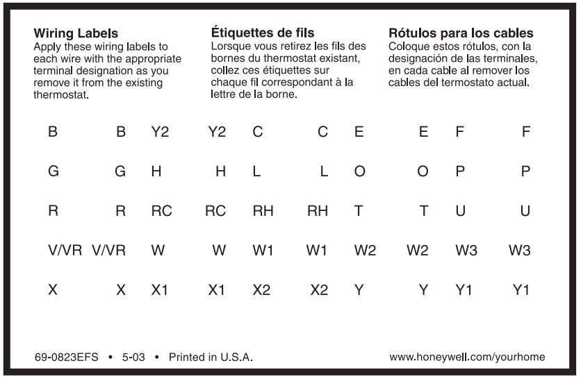 Honeywell Home RTH5160D Non-Programmable Thermostat Quick Installation ...