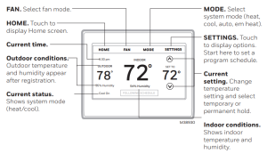 Honeywell Home RTH9585WF1004 WIFI COLOR TOUCHSCREEN THERMOSTAT User ...