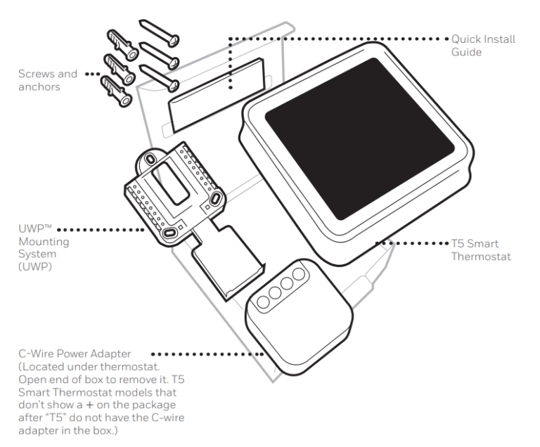 Honeywell Home T5+ Smart Thermostat Quick Installation Guide - thermostat.guide