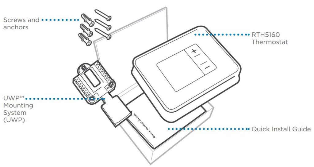 Honeywell Home RTH5160D Non-Programmable Thermostat Quick Installation ...
