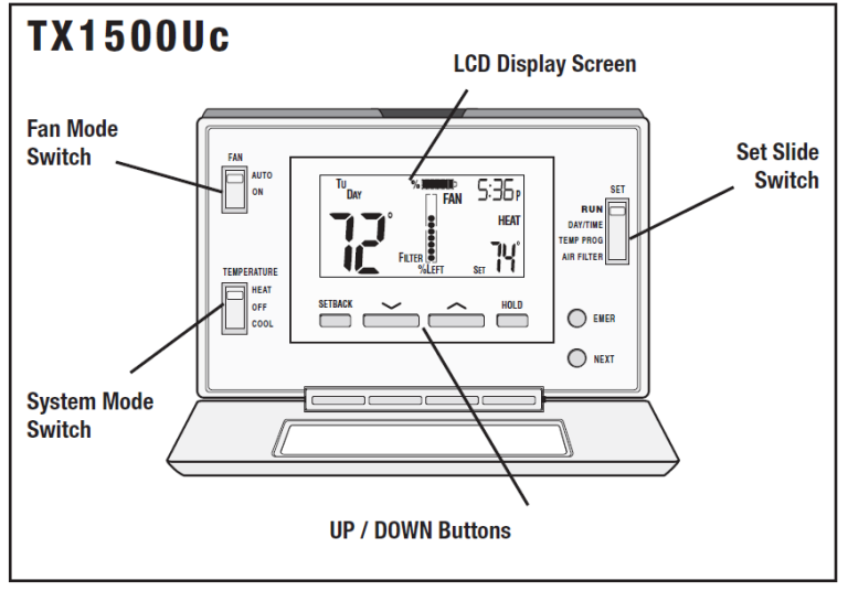 LUX TX1500UC SMART TEMP UNIVERSA INSTALLATION AND OPERATING INSTRUCTION ...