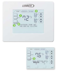 Lennox CS7000 Touch Screen Programmable Thermostat Product Guide ...