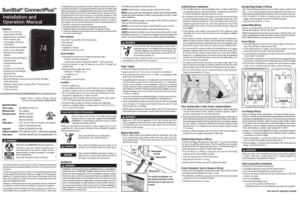 SunTouch SunStat Connect Plus Thermostat User Manual - thermostat.guide