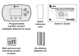 Trane TCONT600AF11MA Programmable Thermostat Comfort Control ...