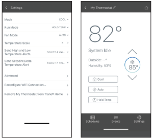 Trane XR724 Smart Control Thermostat User Guide - thermostat.guide