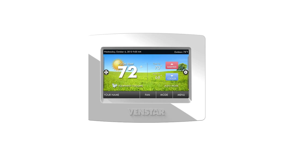 Venstar T5900 Touchscreen Digital Thermostat Quick Setup Guide ...