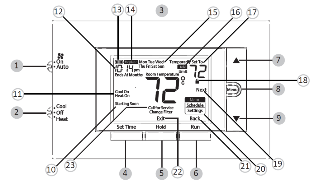 American Standard ACONT202AS11MA Programmable Thermostat Installation ...