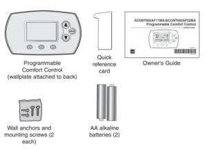 American Standard ACONT602AF22MA Programmable Thermostat Installation ...