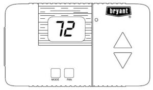 Bryant TSTAT-0-25 Non-Programmable Thermostat Installation Instruction ...