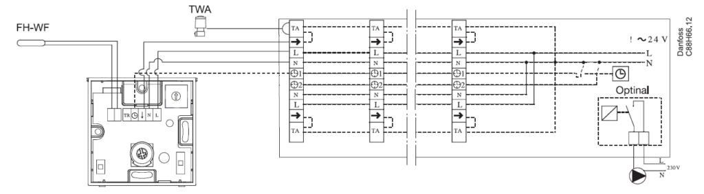 Danfoss FH-WT Room Thermostat Installation Guide - thermostat.guide