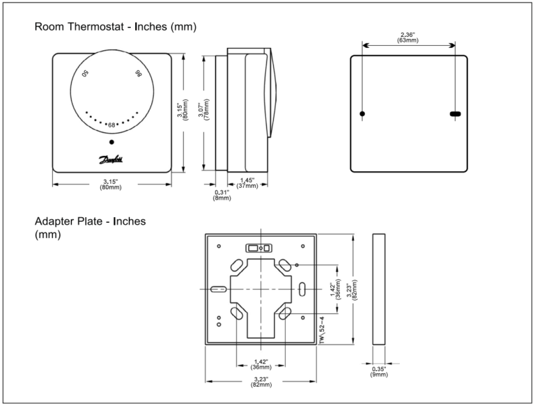 Danfoss RMT Room Thermostat Product Specification Guide - thermostat.guide
