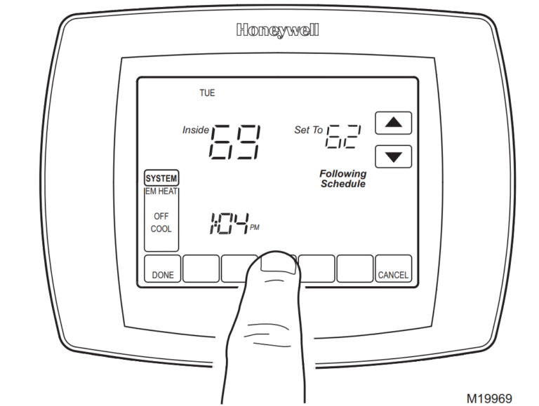 Honeywell RTH8500D Touch Screen Programmable Thermostat OWNER GUIDE ...