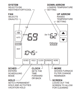 Honeywell RTH8500D Touch Screen Programmable Thermostat OWNER GUIDE ...