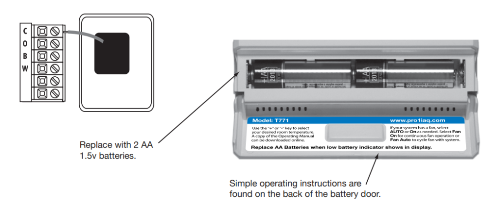 Pro1 IAQ T771 Electronic Thermostat Installation Manual - thermostat.guide