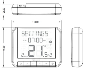SALUS RT520RF Boiler Plus Compliant Thermostat Specification Sheet ...