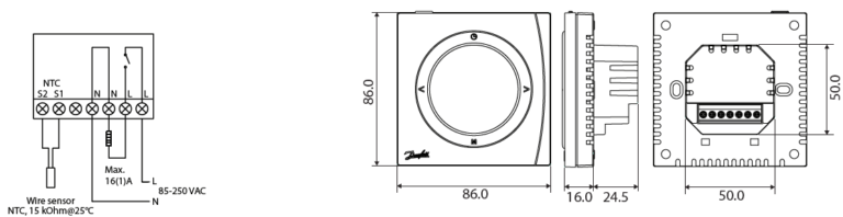 Danfoss ECtemp Next Plus Electronic Thermostat Product Specifications ...
