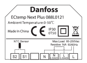 Danfoss ECtemp Next Plus Electronic Thermostat Installational Guide - thermostat.guide