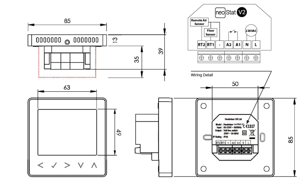 Heatmiser neoStat V2 - Programmable Thermostat PRODUCT SPECIFICATION ...