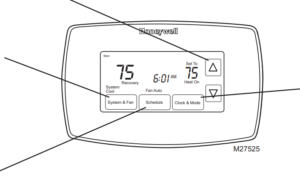 Honeywell RTH7600D1030/E Touchscreen Programmable Thermostat Operating ...