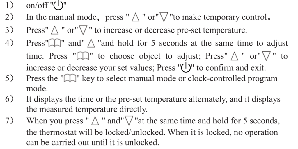 Minco Heat M6.716 Programming Thermostat Installational Manual - thermostat.guide