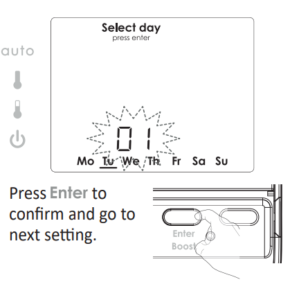 Neomitis RTE7SD PROGRAMMABLE ROOM THERMOSTAT Operation Instruction ...