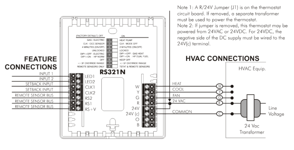 Robertshaw RS321N Non-Programmable Setback Thermostat Installation ...
