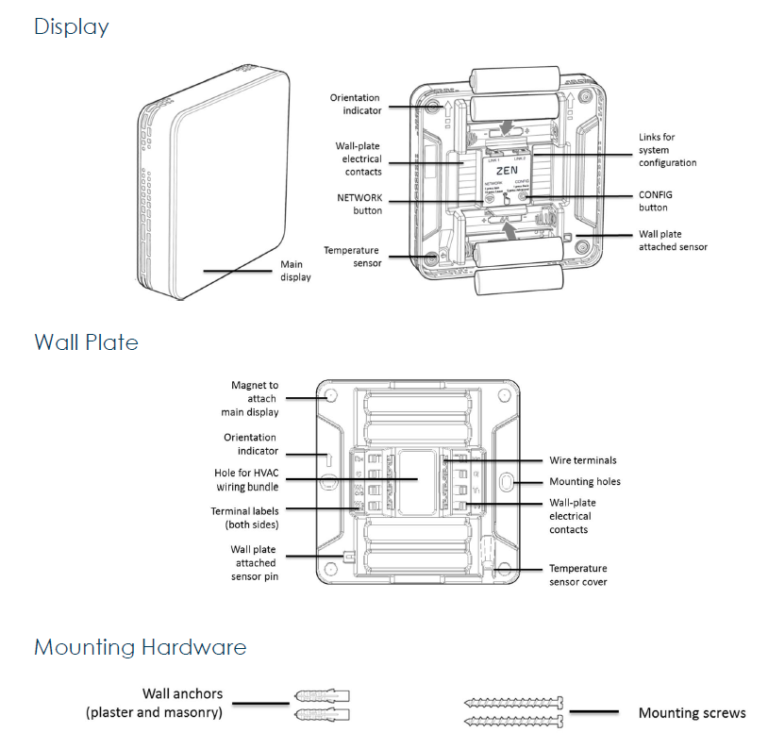 ZEN Zen-01-W THERMOSTAT Installation Manual - thermostat.guide