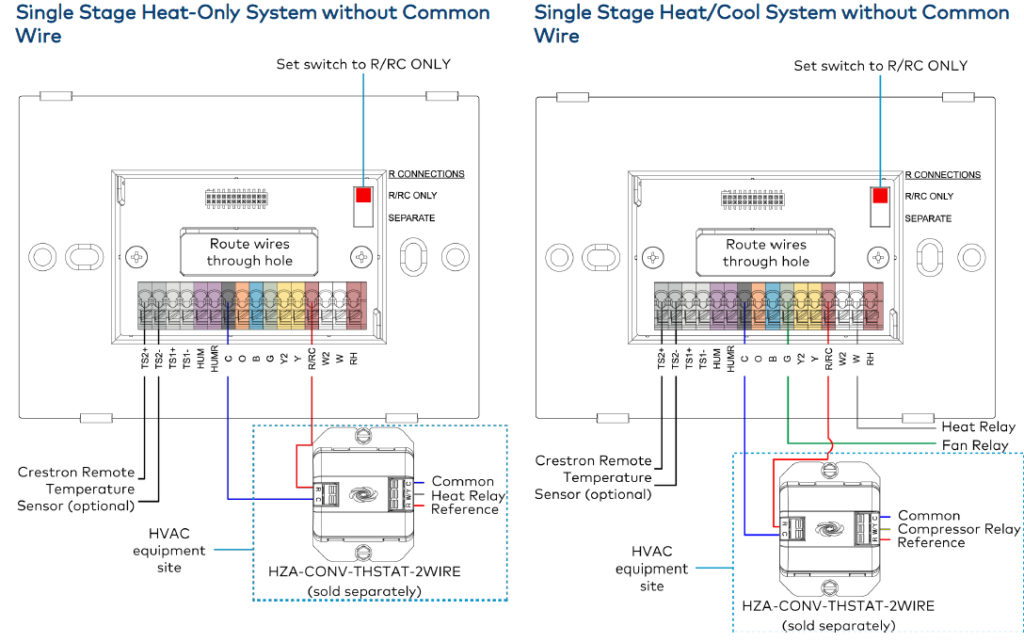 Crestron HZ-THSTAT Wireless Programmable Thermostat Product Manuals ...