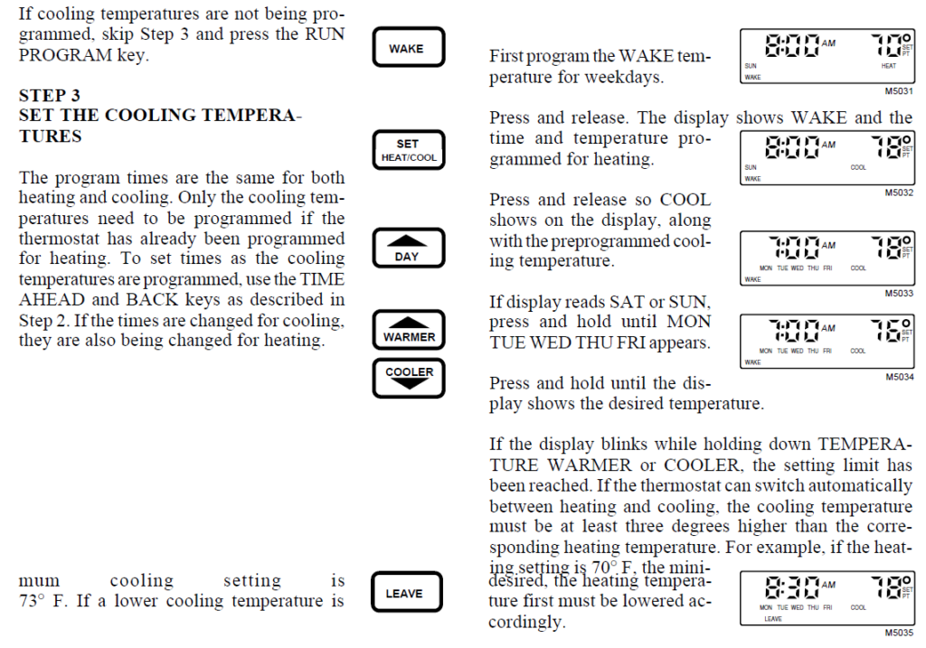 Honeywell T8624C Programming Thermostat User Manual - thermostat.guide