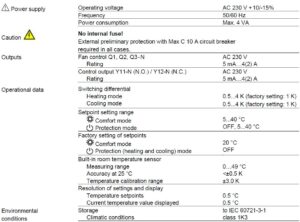 SIEMENS RDF310.2/MM Flush-mounted Room Thermostat Product ...