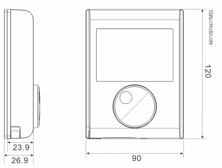 SIEMENS RDH100RF/SET Room Thermostat Product Specifications Guide ...