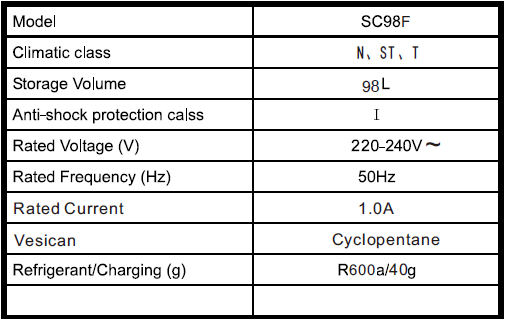 MEISDA SC98F Toolbox Fridge Instruction Manual