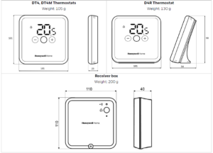 HONEYWELL HOME DT4 Room Thermostat Product Data Sheet - thermostat.guide