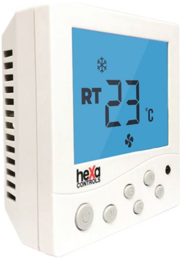 Hexa CONTROL RT226-W FAN COIL Wireless Thermostat Product Data Sheet - thermostat.guide